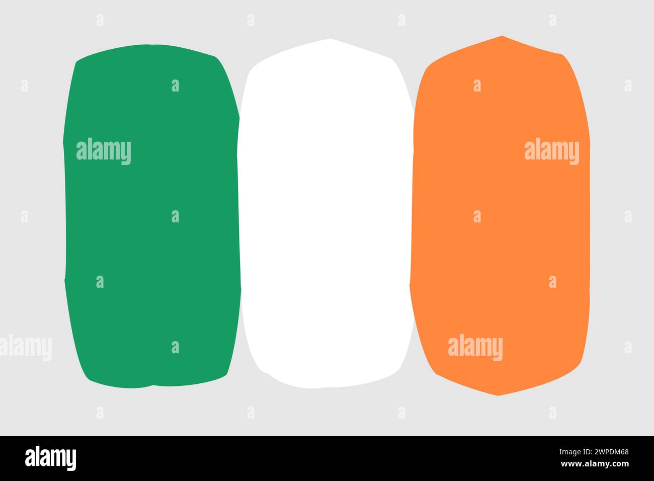 Ireland flag - painted design vector illustration. Vector brush style ...