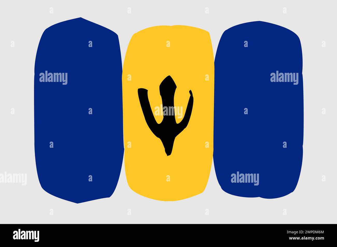 Barbados painted flag Stock Vector Images - Alamy