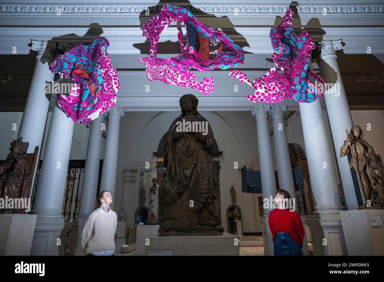 London, UK. 7 March 2024. The Edinburgh Seven Tapestry, a tapestry ...