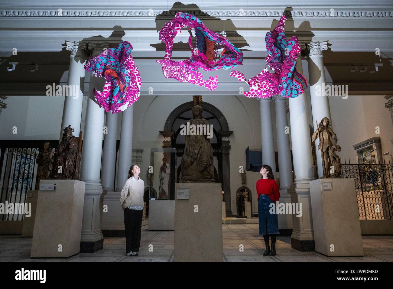 London, UK. 7 March 2024. The Edinburgh Seven Tapestry, a tapestry ...