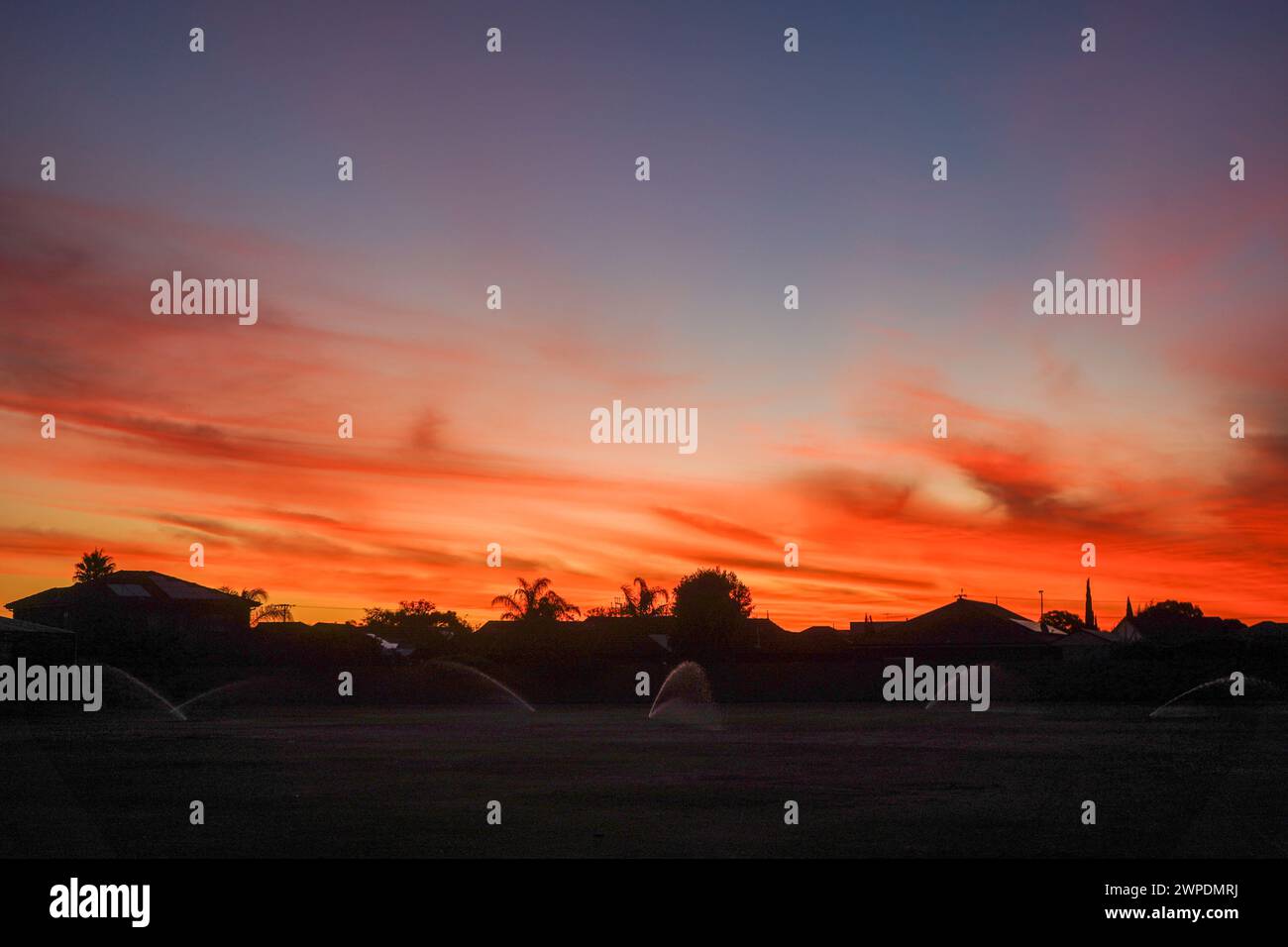 Adelaide, SA Australia 7 March 2024 .A firesky sunset on a balmy ...