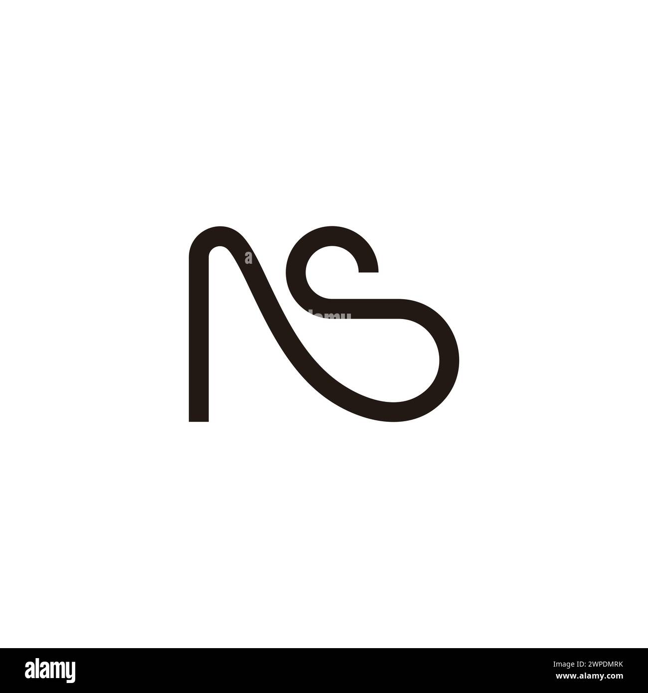 Letter Ns Linked Loop Linear Geometric Logo Vector Stock Vector Image And Art Alamy