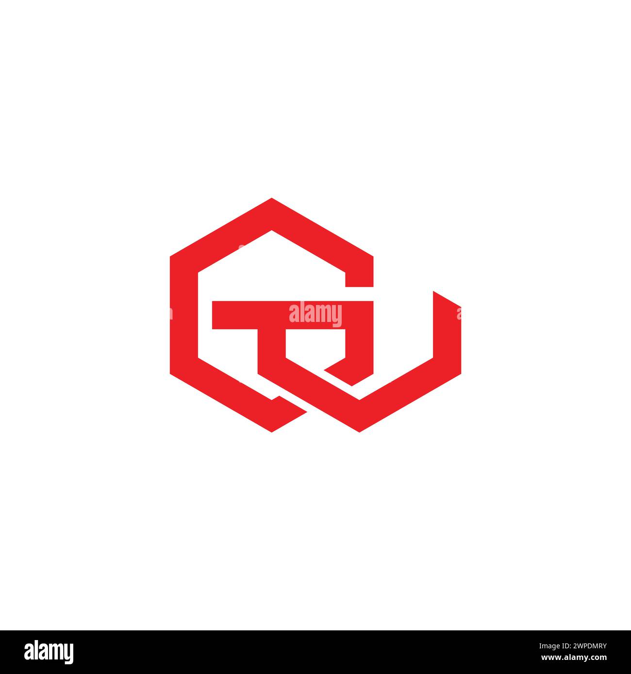 letter gw linked hexagonal logo vector Stock Vector Image & Art - Alamy