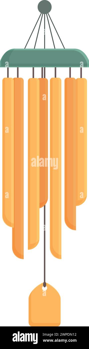 Instrument wind chime icon cartoon vector. Vacation festival. Cool bell ...