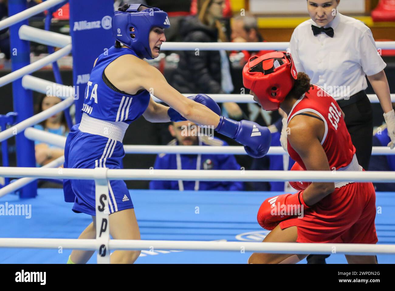 Busto Arsizio, Italy. 06th Mar, 2024. Angela Carini and Camilo Bravo ...