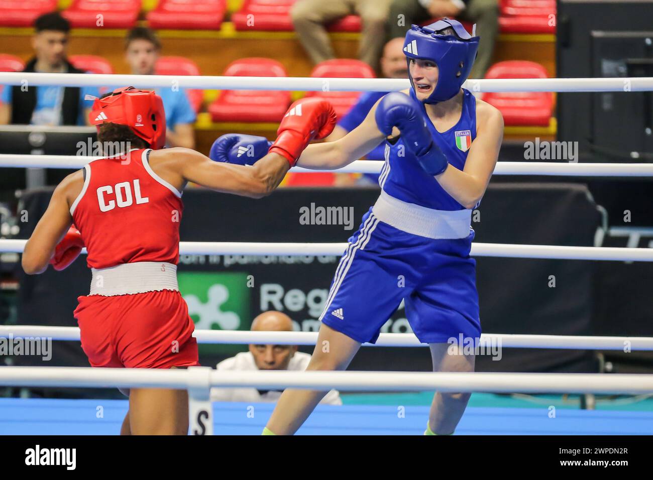 Busto Arsizio, Italy. 06th Mar, 2024. Angela Carini and Camilo Bravo ...