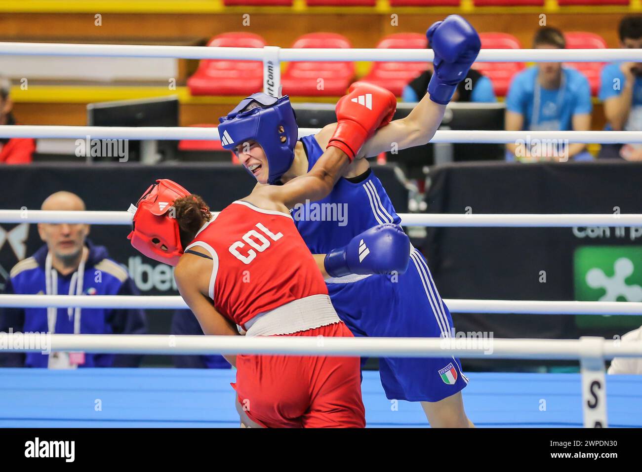 Busto Arsizio, Italy. 06th Mar, 2024. Angela Carini and Camilo Bravo ...