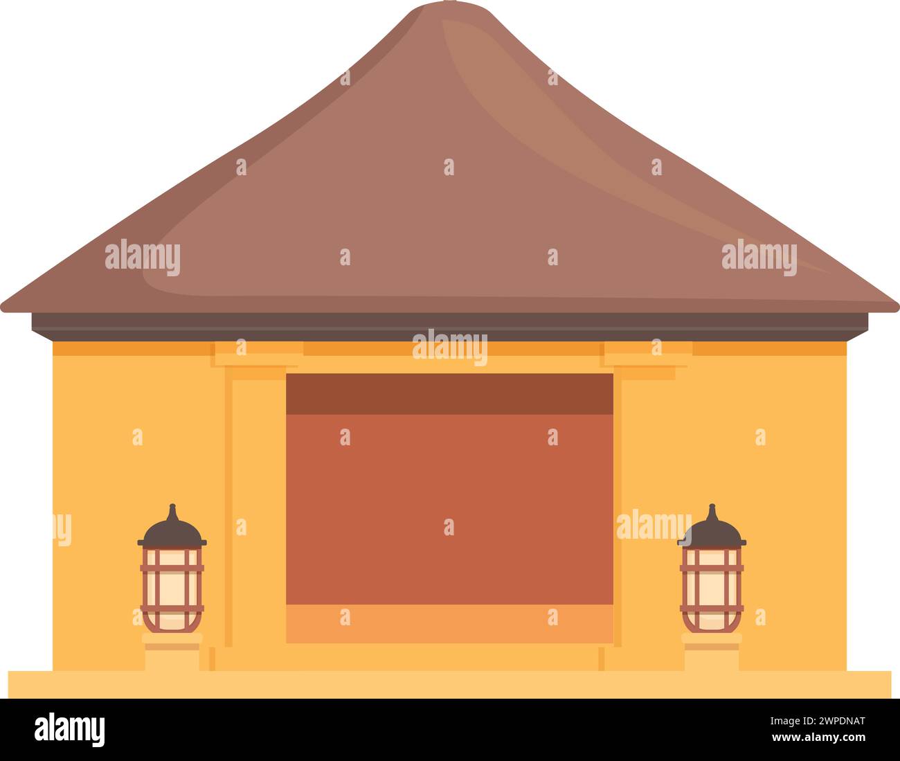 Traditional Bali house icon cartoon vector. Travel nature. Summer ...