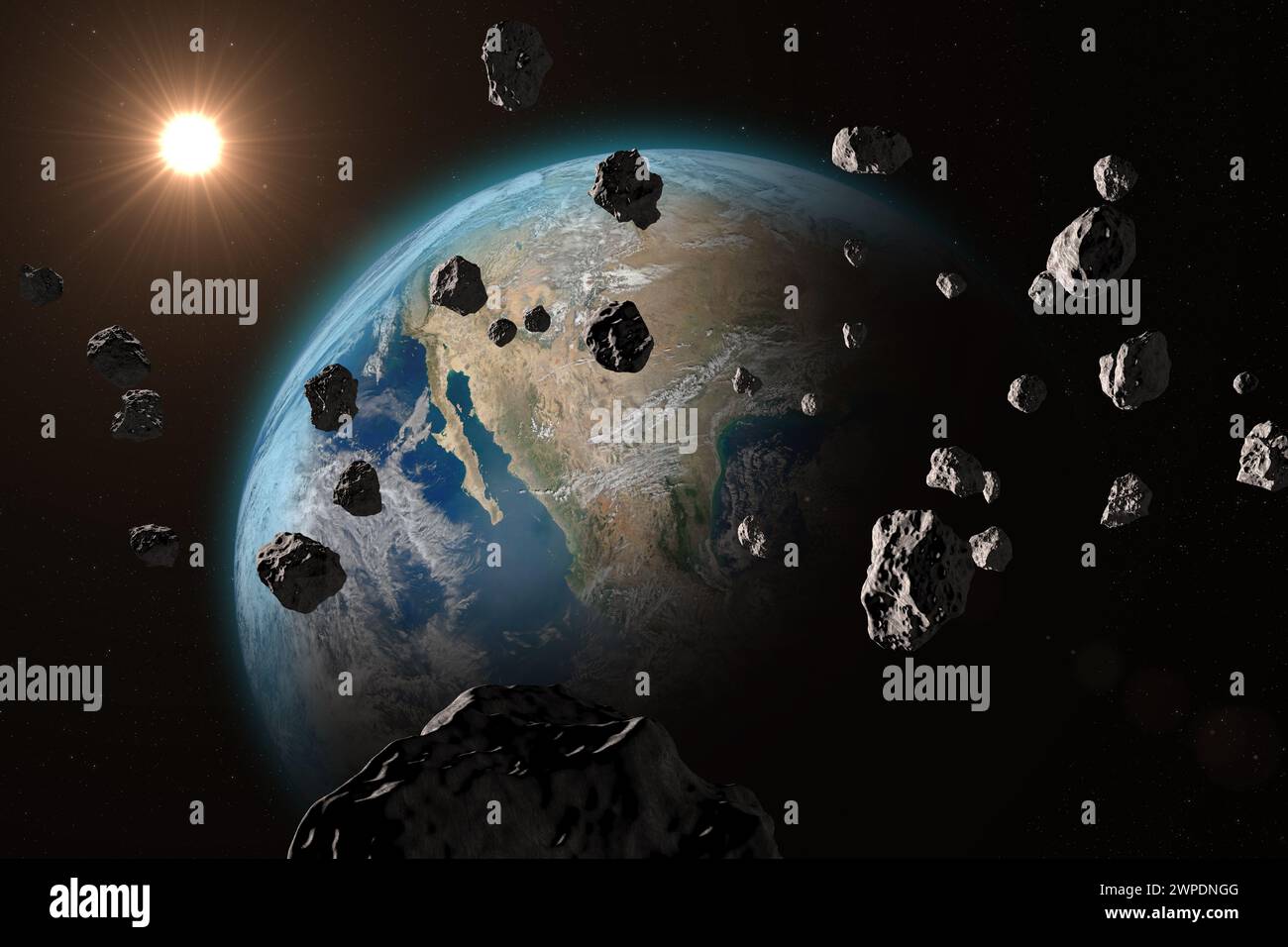 Asteroids hitting earth hi-res stock photography and images - Alamy