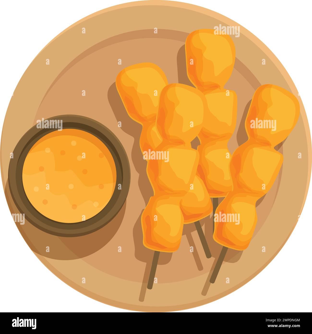 Bali traditiona food sticks icon cartoon vector. Celebration culture ...