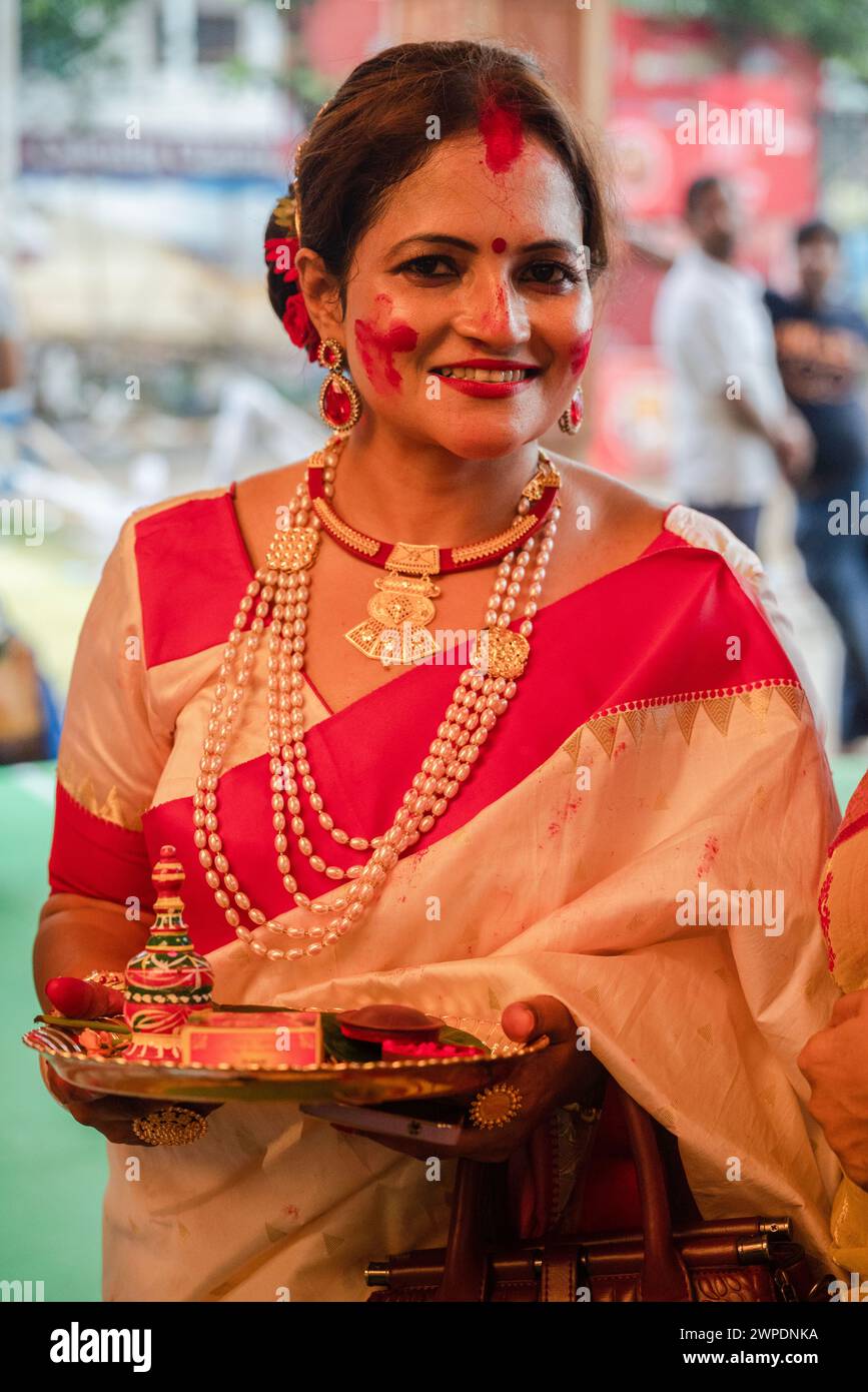 "Sindur Khela" is a cherished tradition among Bengali married women ...