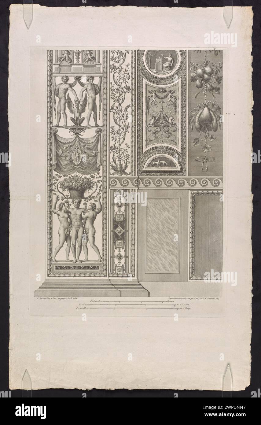 Lower section pilaster decoration from the Loggie di Rafaele in the ...