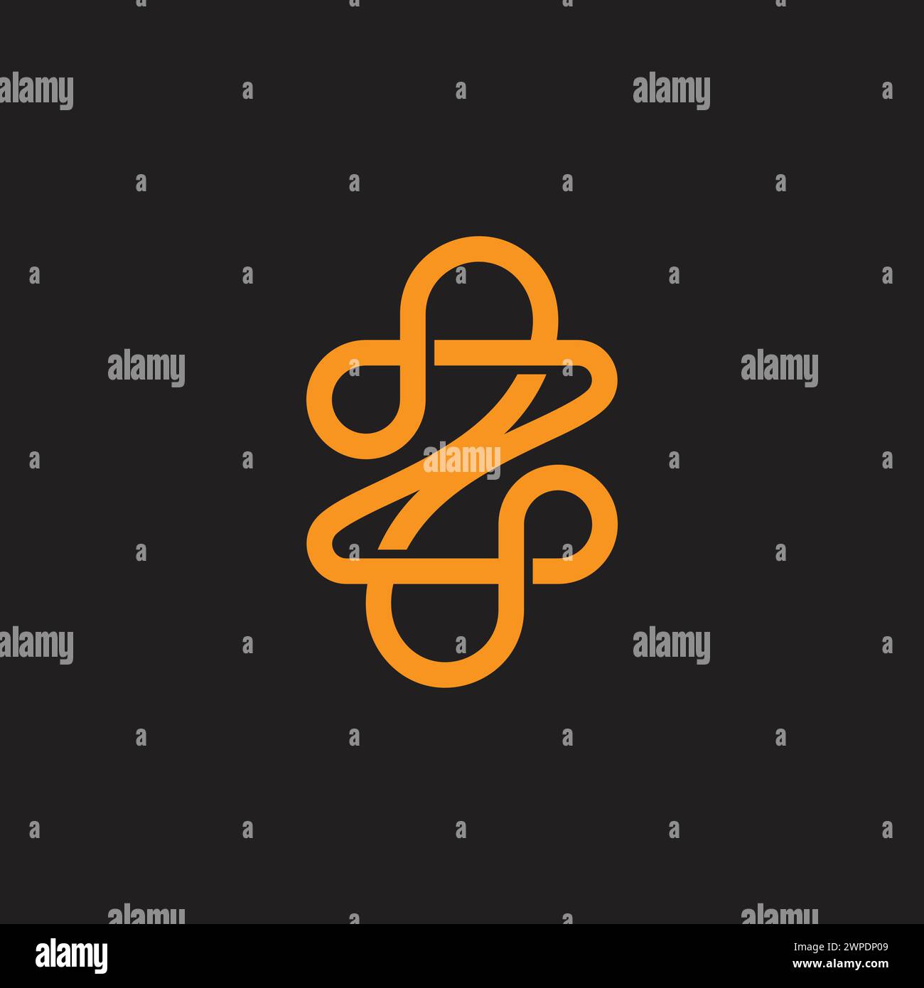 letter z infinity golden linear logo vector Stock Vector Image & Art ...