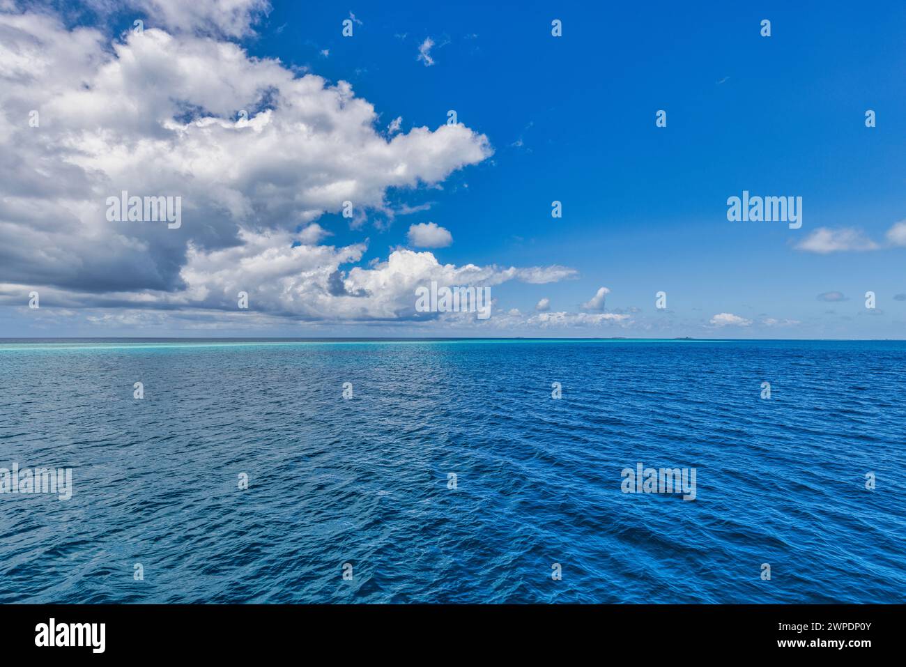 Blue sea blue sky horizon. Perfect nature and ecology concept. Ocean ...