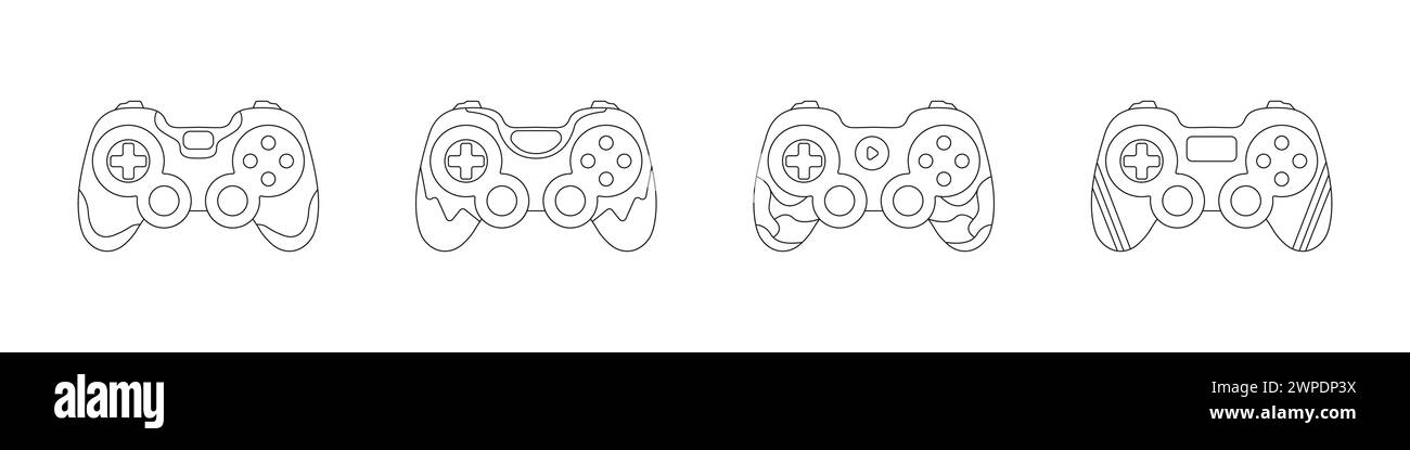 gamepads vector. Linear game joysticks vector. Stylish game controllers ... gamepads vector. Linear game joysticks vector. Stylish game controllers ...