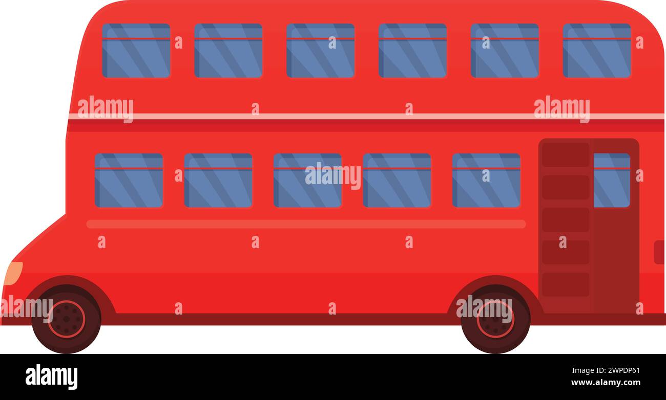 Old London bus icon cartoon vector. Travel british tourist. Classic ...