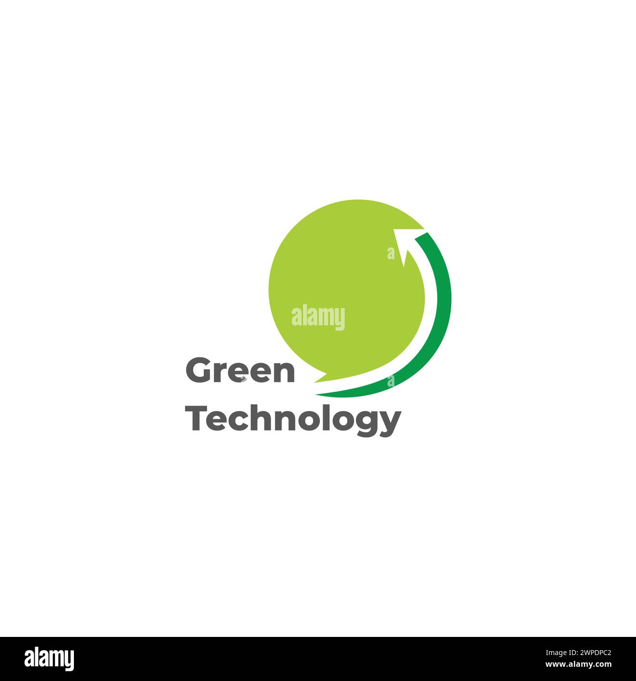 green technology arrow up talk logo vector Stock Vector Image & Art - Alamy