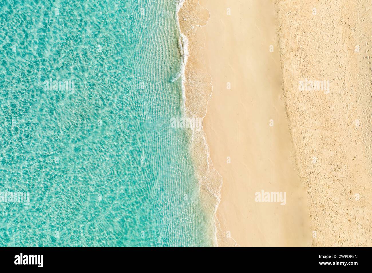 Relaxing top aerial beach scene. Summer vacation holiday destination ...