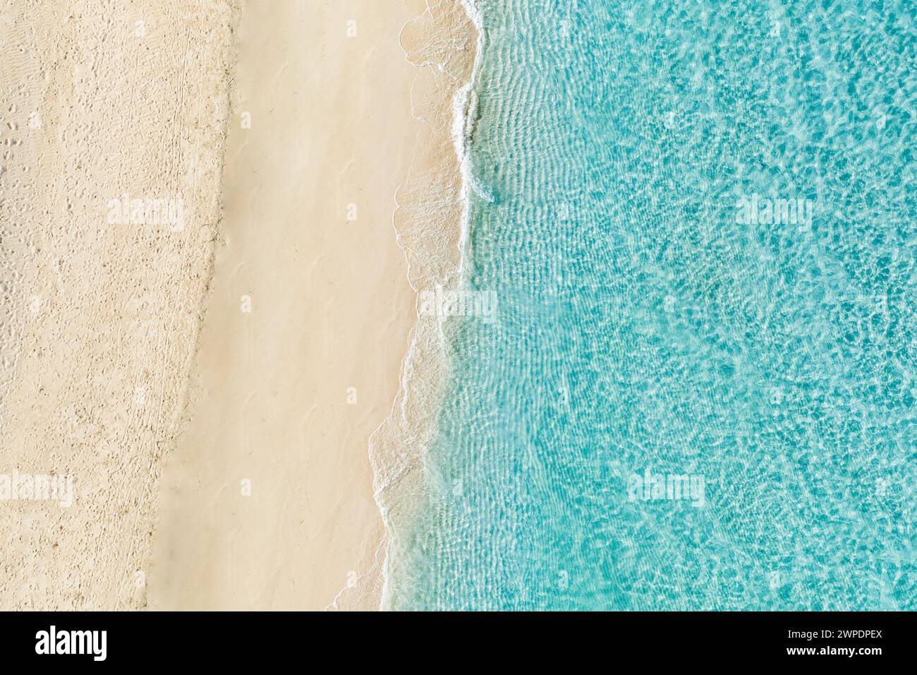 Relaxing top aerial beach scene. Summer vacation holiday destination ...