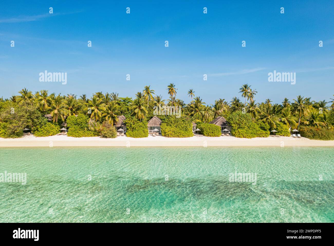 Sea beach aerial. Luxury summer travel vacation landscape. Tropical ...