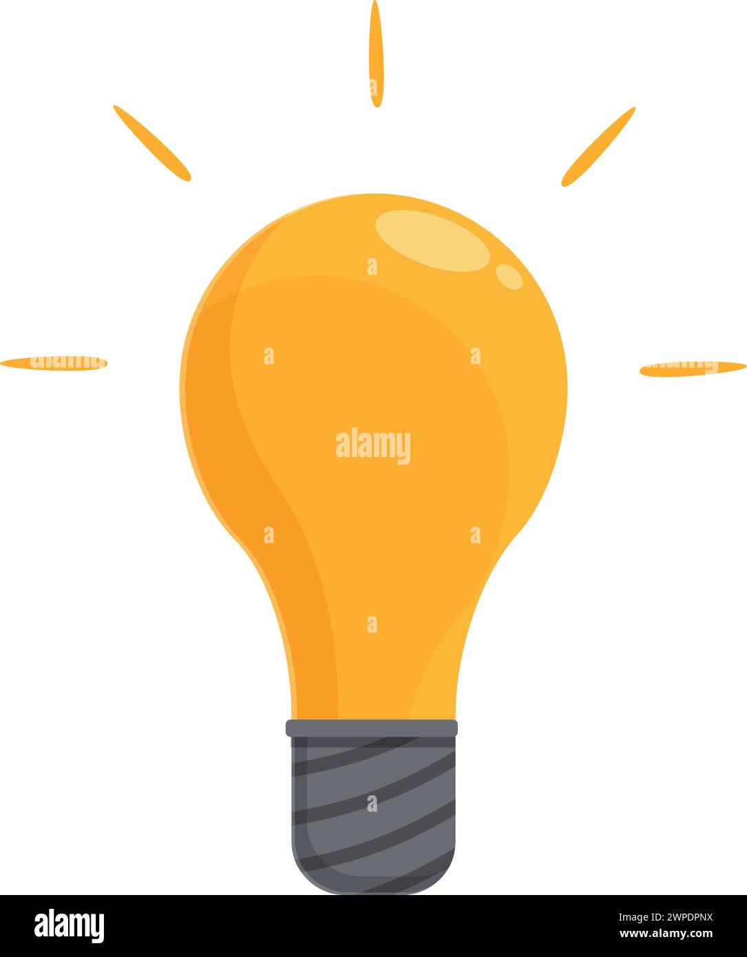 Light bulb idea icon cartoon vector. Goal mindset. Success symbol left ...