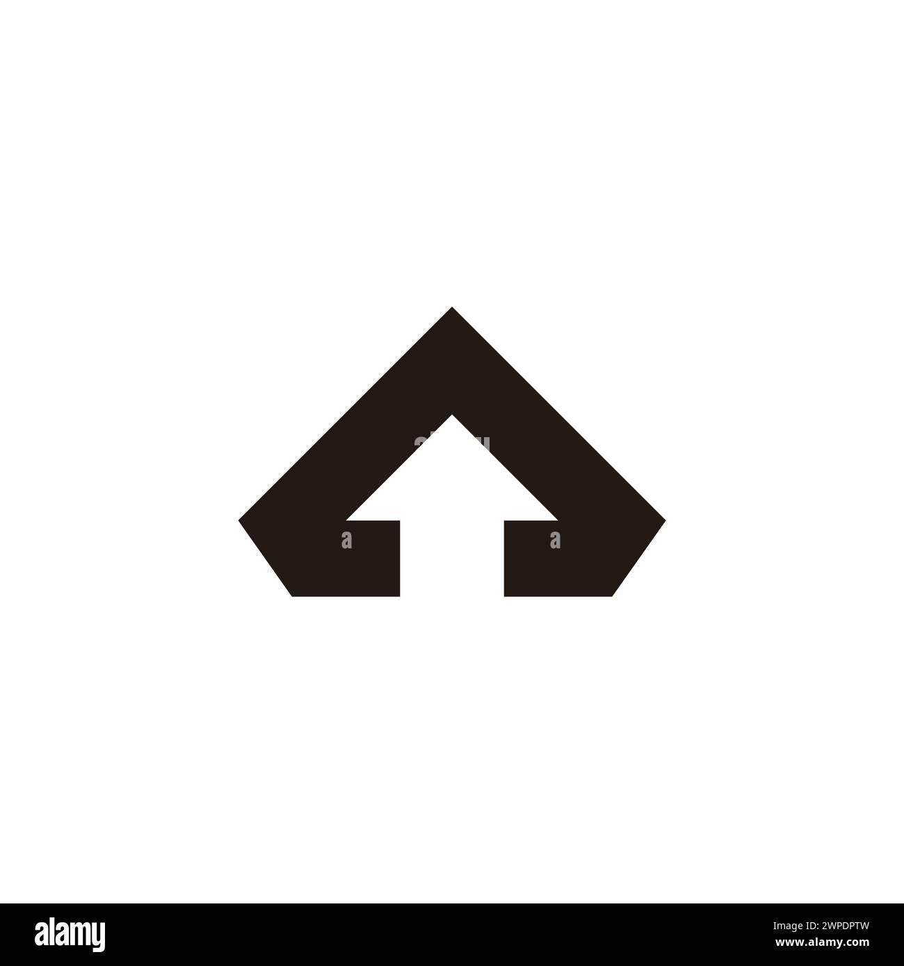 triangle arrow up negative space logo vector Stock Vector Image & Art ...