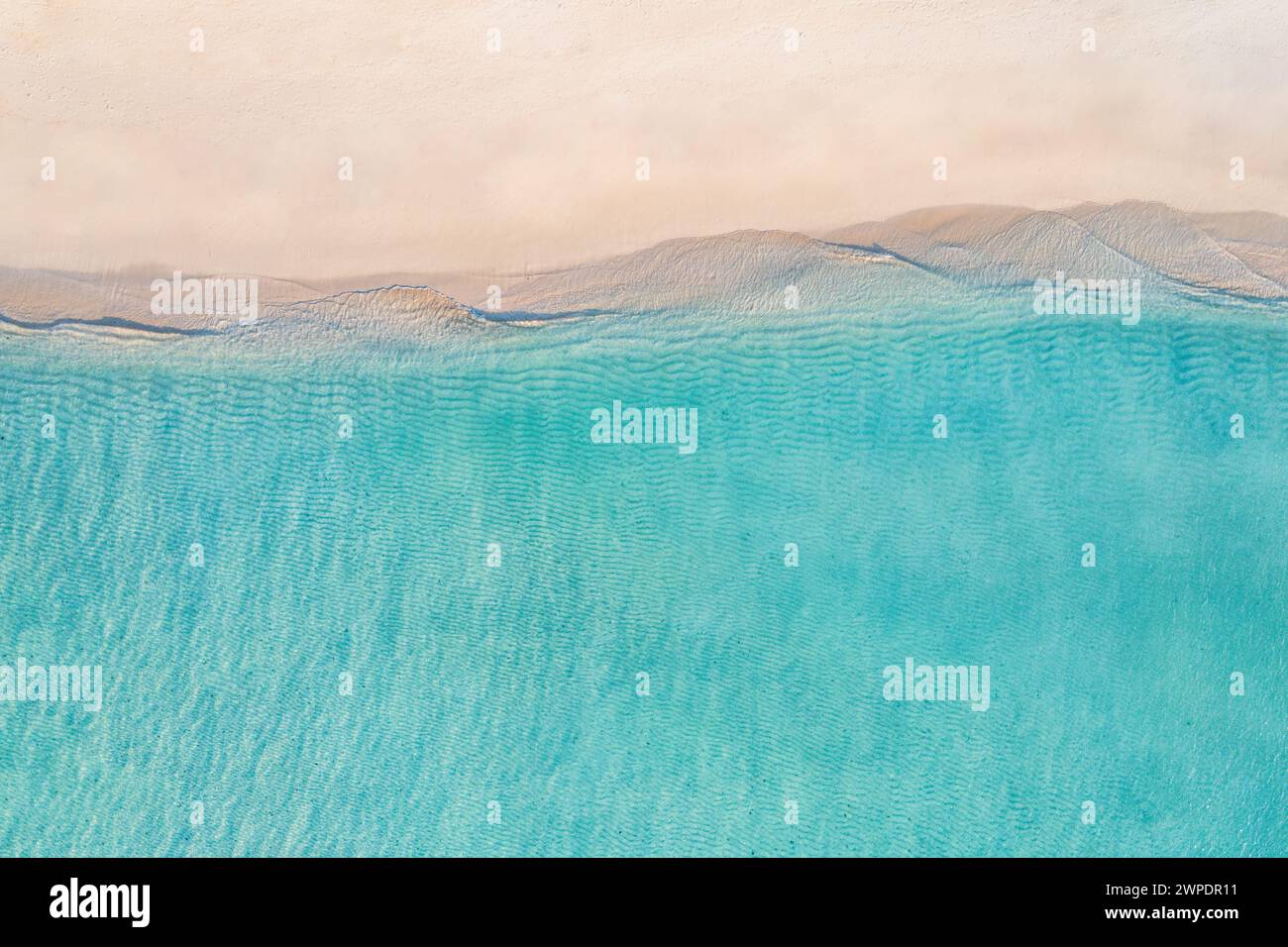 Relaxing top aerial beach scene. Summer vacation holiday destination ...