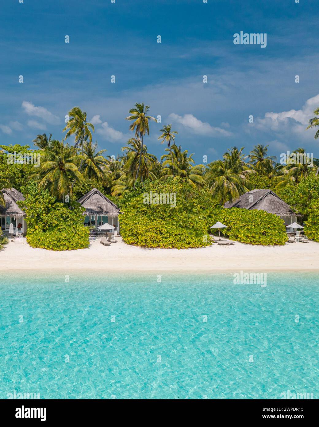 Sea beach aerial. Luxury summer travel vacation landscape. Tropical ...