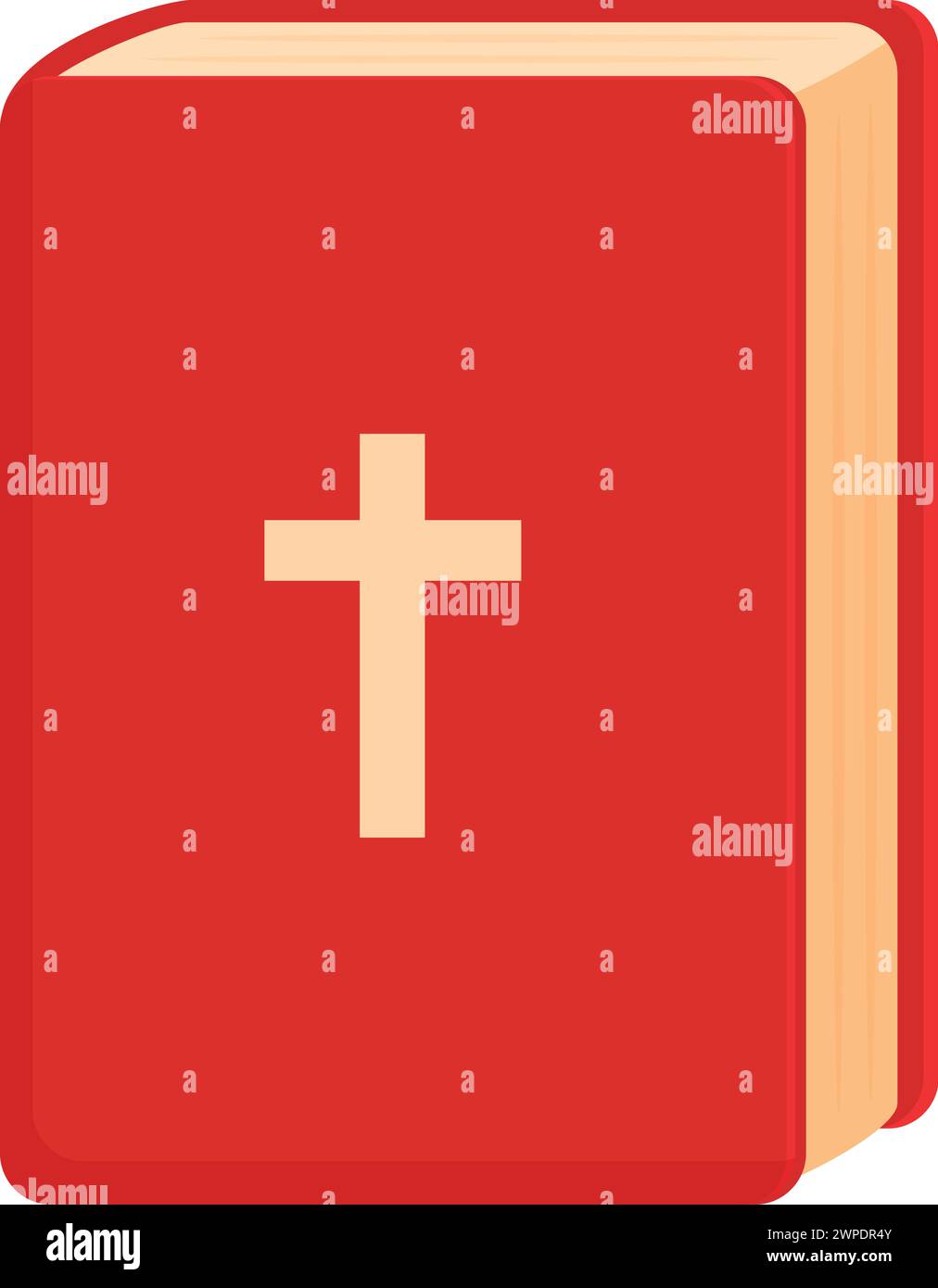 Red bible book icon cartoon vector. Celebration holiday. Catholic feast ...