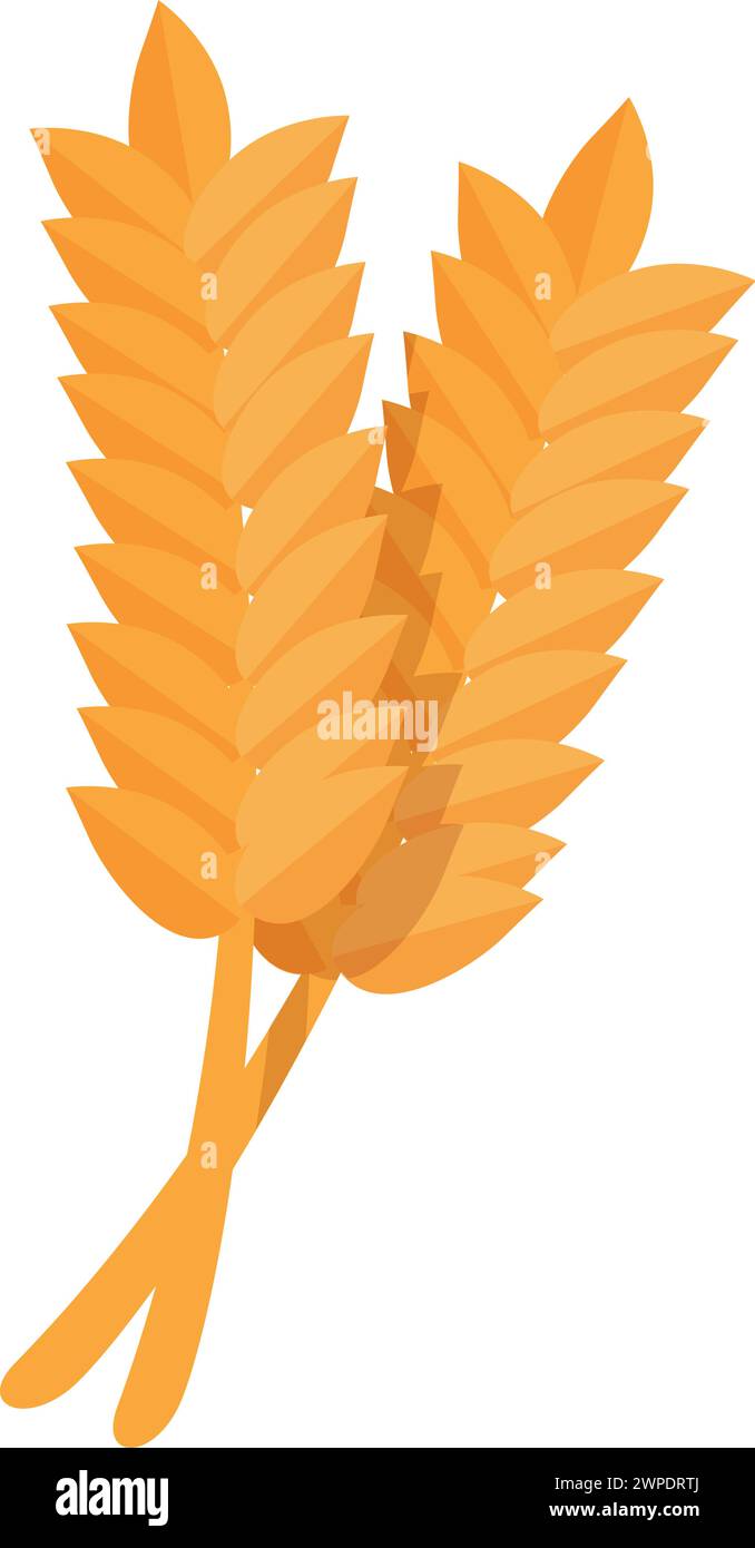 Wheat grain plants icon cartoon vector. Holy easter week. Happy ...