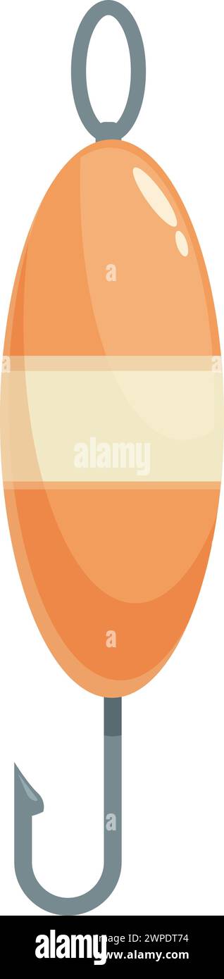Fishing bobber icon cartoon vector. Hobby tool equipment. Maritime port ...
