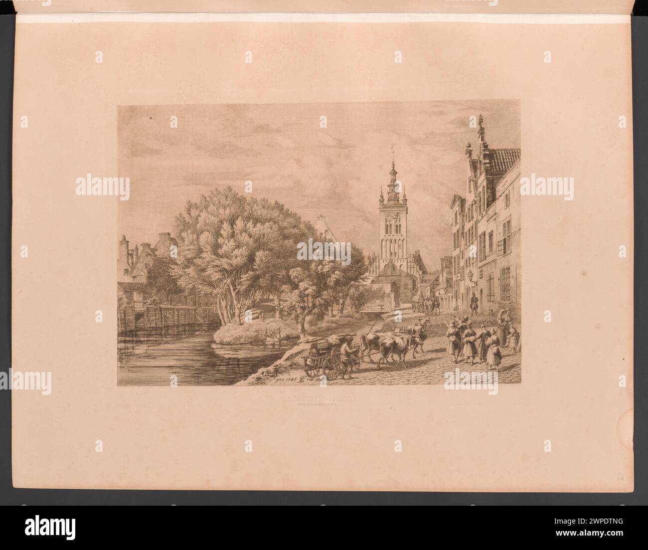 Illustration of the island at Radunia in Gdańsk from the second edition ...
