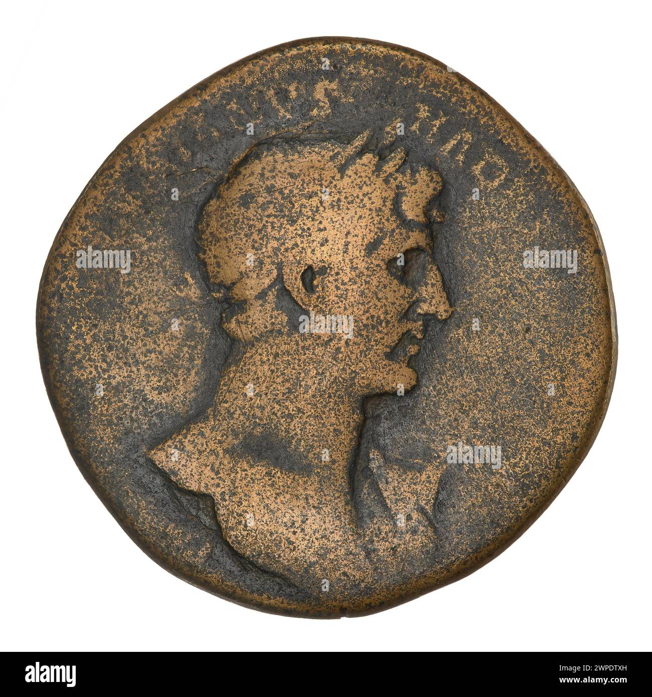 Bronze sesterce from 118 CE showing Emperor Hadrian and Fortuna ...