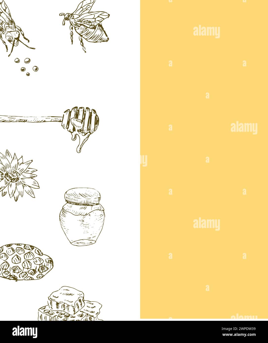 Hand drawn jar honey Stock Vector Images - Alamy