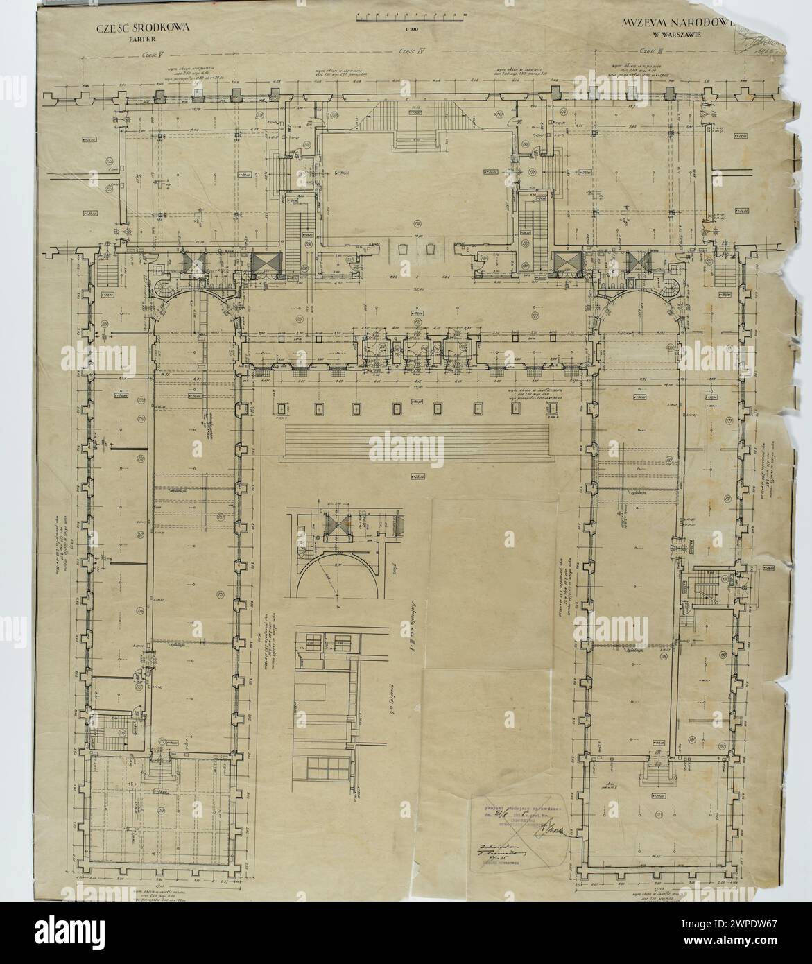 Warsaw. National Museum. Architectural and construction design. Executive drawing No. 409. part ...