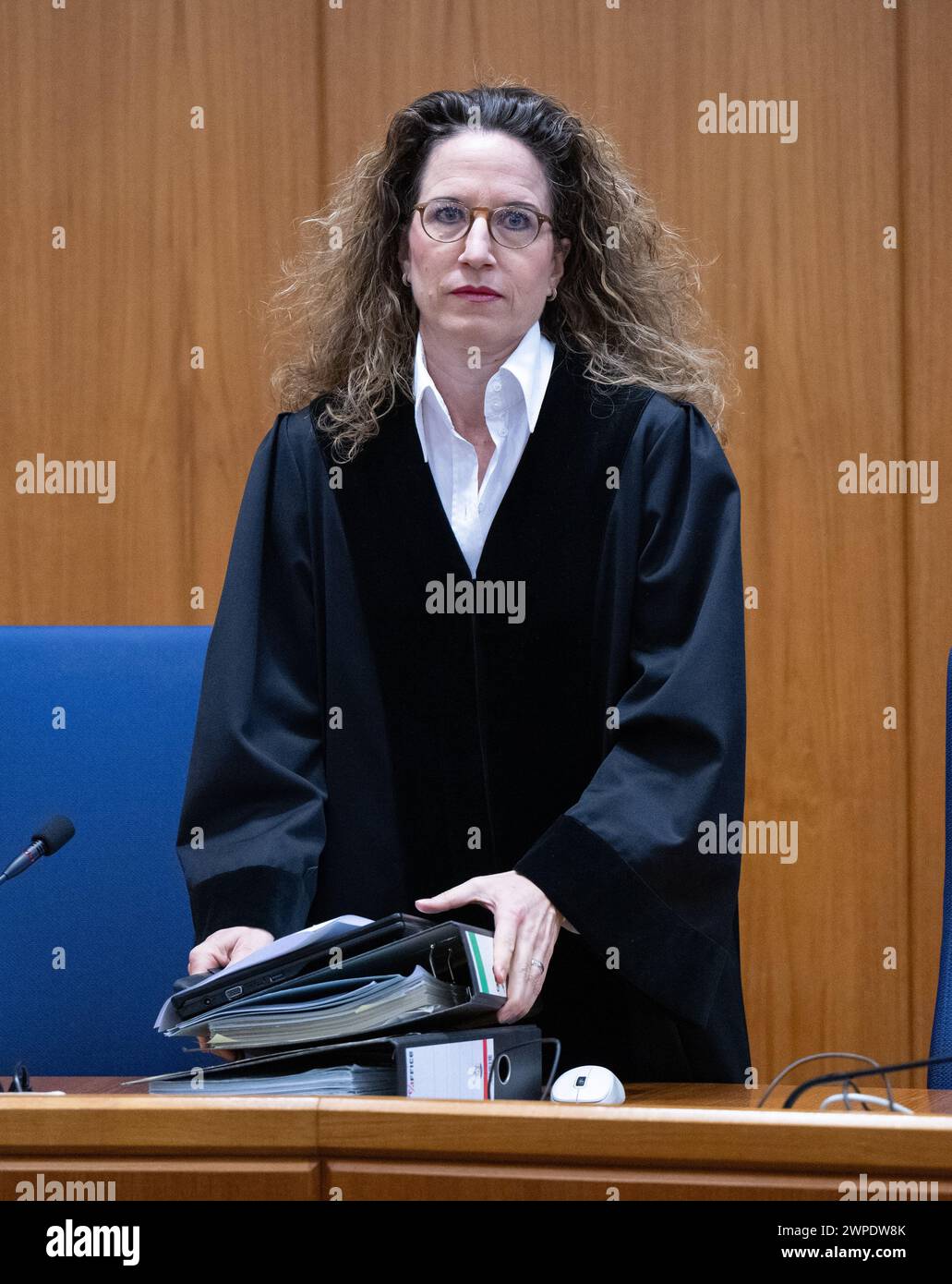 07 March 2024, Hesse, Frankfurt/Main: Eva-Maria Distel, presiding judge ...
