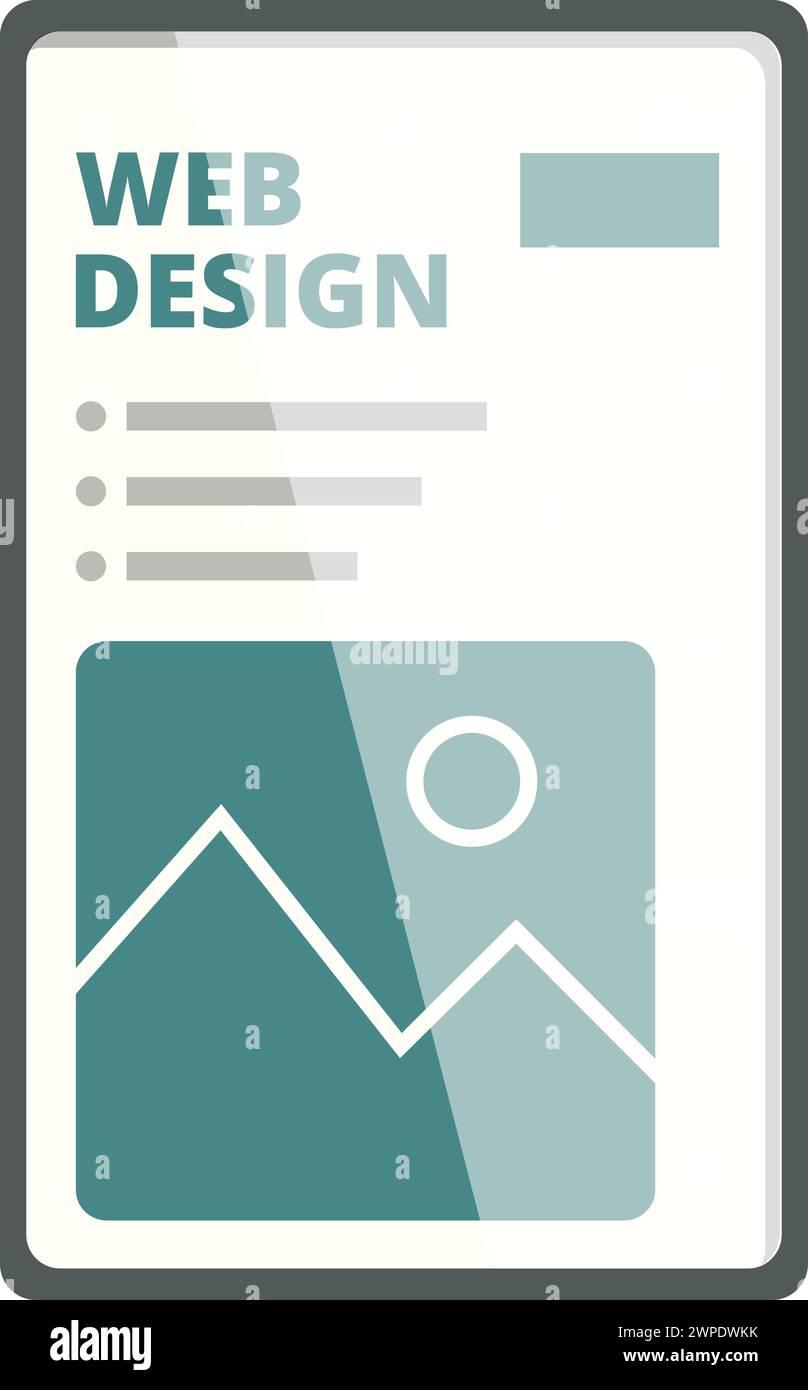 Modern web design icon cartoon vector. Tablet desktop monitor. Modern ...