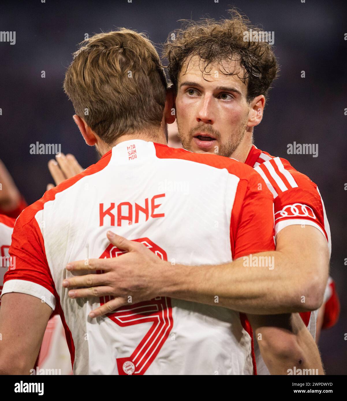 Munich Germany. 05th Mar 2024. Torjubel: Leon Goretzka (Muenchen) Harry ...