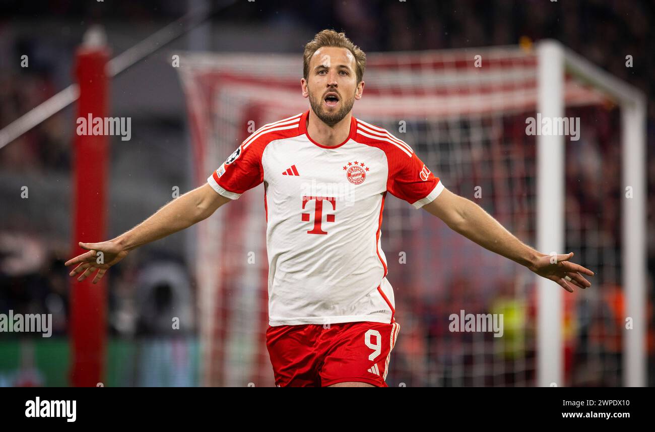 Munich Germany. 05th Mar 2024. Torjubel: Harry Kane (Muenchen) FC ...