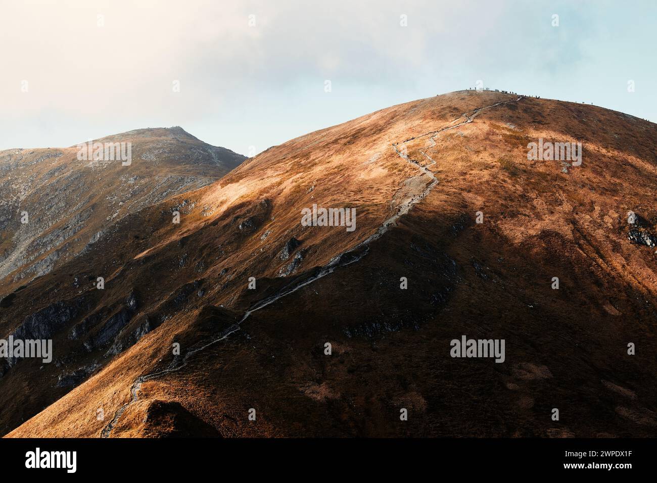 Mountain landscape in Tatra National Park in Poland. Popular tourist ...