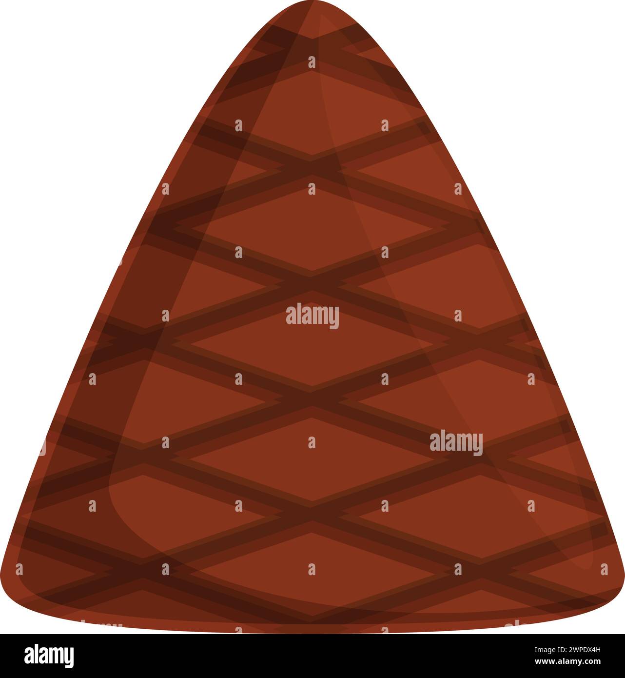 Chocolate pyramid icon cartoon vector. Food sweet party. World ...