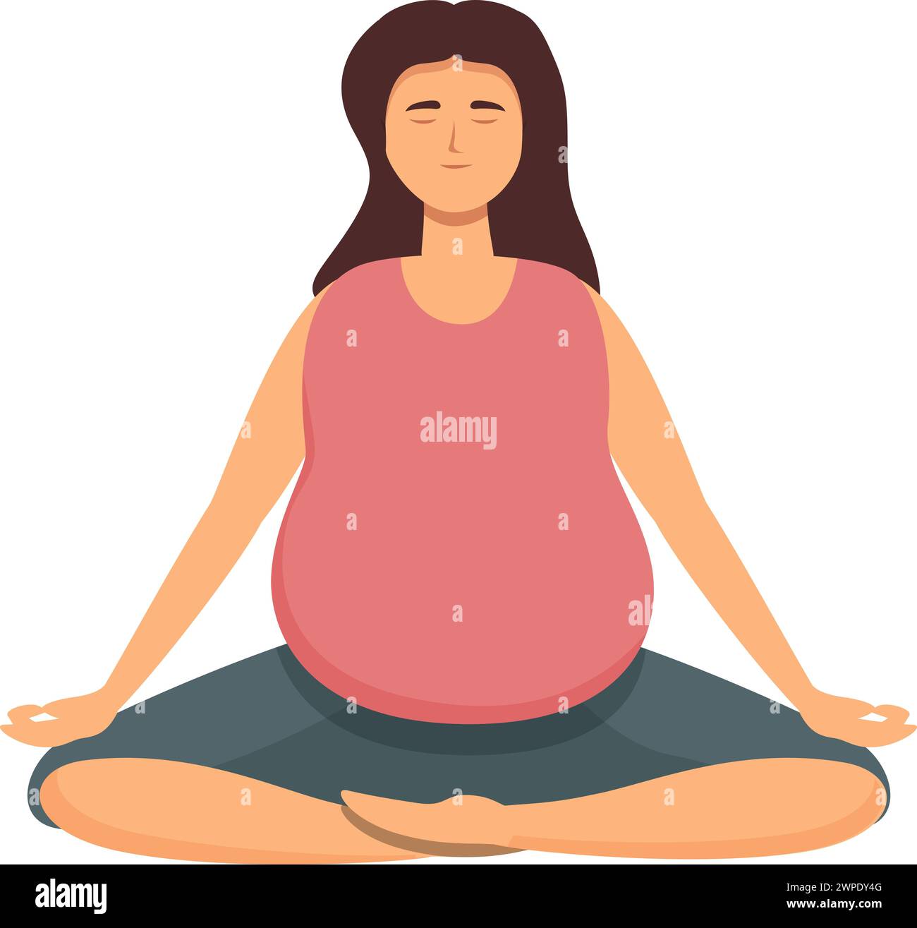 Female yoga meditation icon cartoon vector. Check gym group. People ...