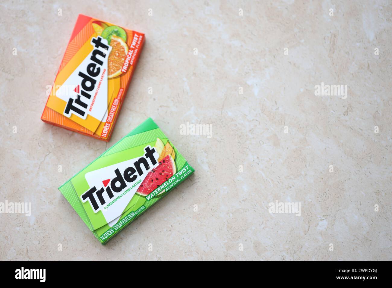 Kyiv Ukraine November 27 2023 Trident Chewing Gum Pack Trident Is