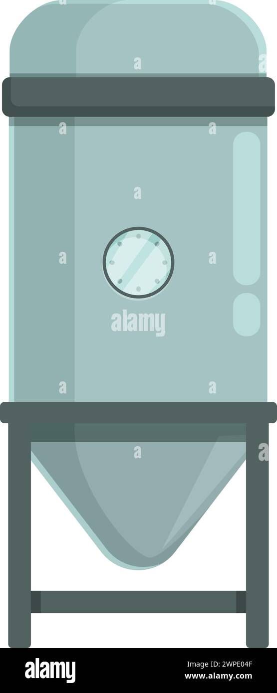 Soap production tank icon cartoon vector. Interior factory equipment ...