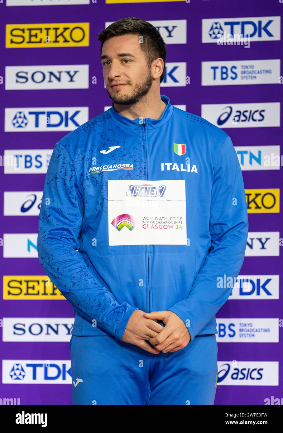 Leonardo Fabbri of Italy (Bronze) medal ceremony in the men’s shot put ...