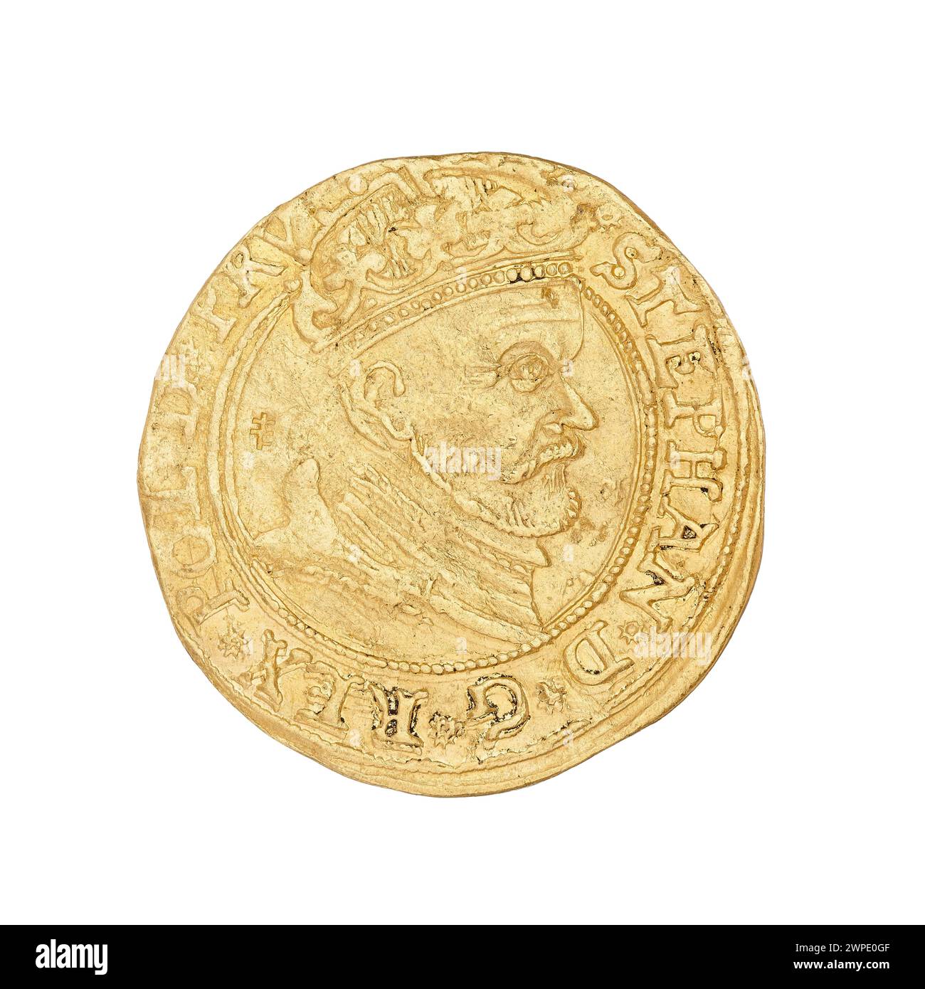 Ducat coin issued in 1578 under King Stefan Batory of Poland for Gdańsk ...