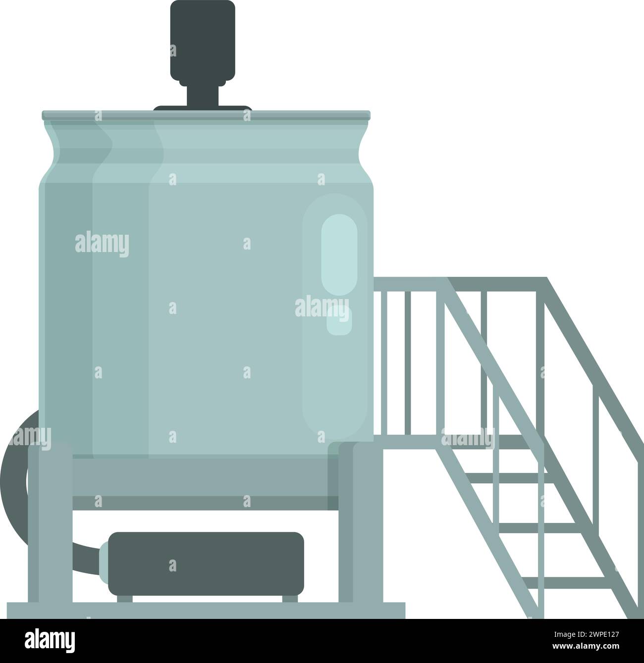 Big tank soap production icon cartoon vector. Mixer factory. Liquid ...
