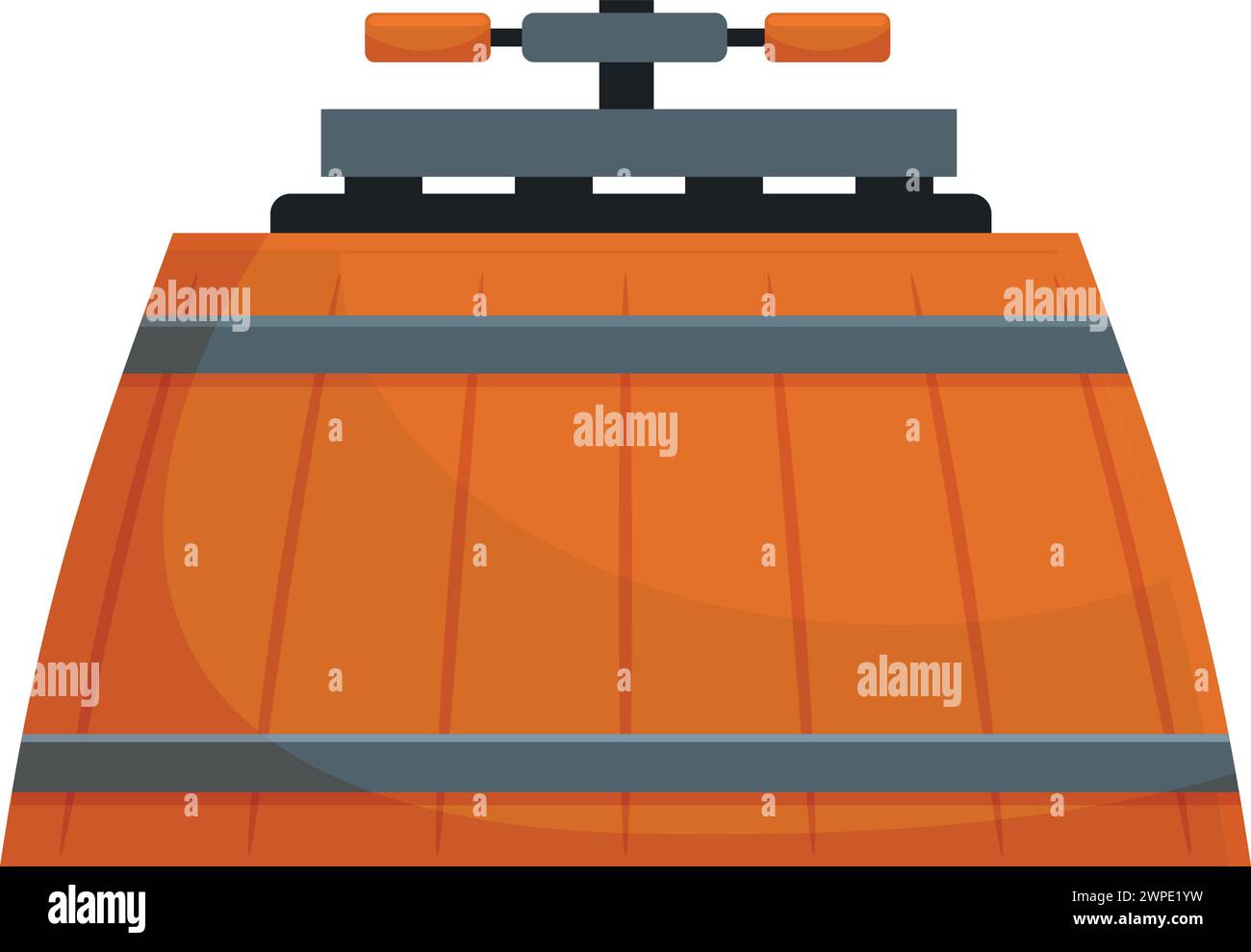 Wine production process icon cartoon vector. New fermentation. Sector ...