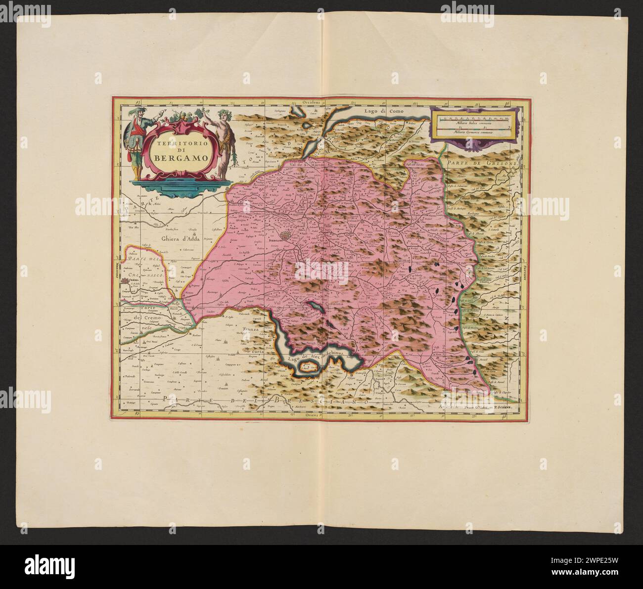 Hand colored map depicts hi-res stock photography and images - Alamy