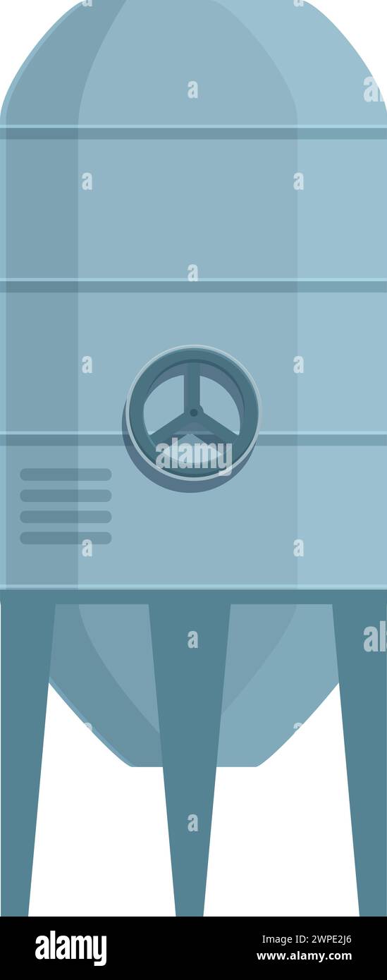 Steel tank of wine icon cartoon vector. Wine production factory. Drink ...